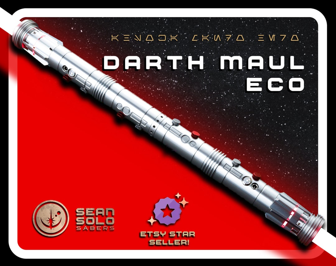 Darth Maul Neopixel Lightsaber Staff, Baselit, Neo Xeno V3 Lightsaber ...