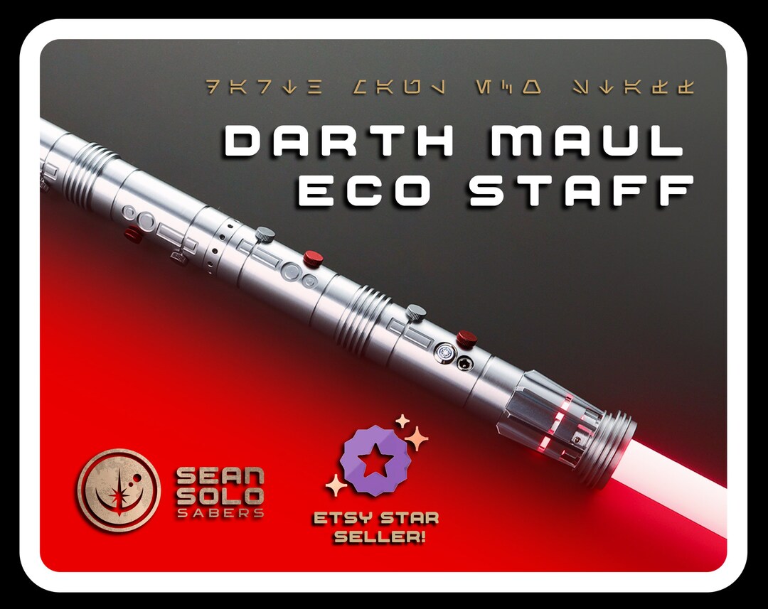 Darth Maul Neopixel Lightsaber Staff, Baselit, Neo Xeno V3 Lightsaber ...