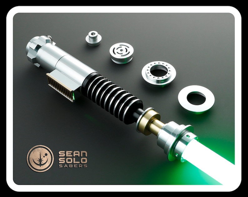 Luke Skywalker ROTJ Neopixel Lightsaber: Green Blade, Baselit, With ...