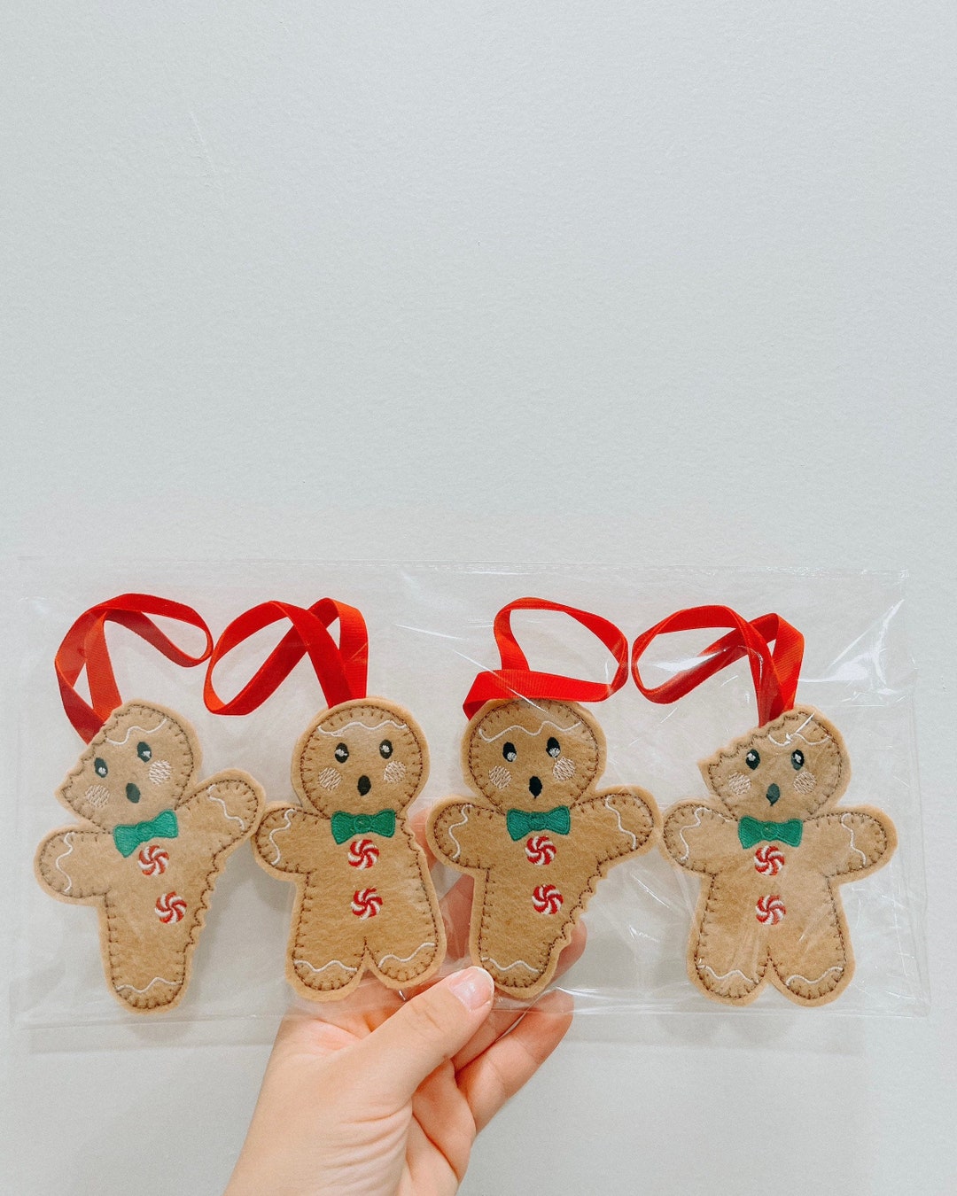Set of 4 Gingerbread Men Ornaments - Etsy