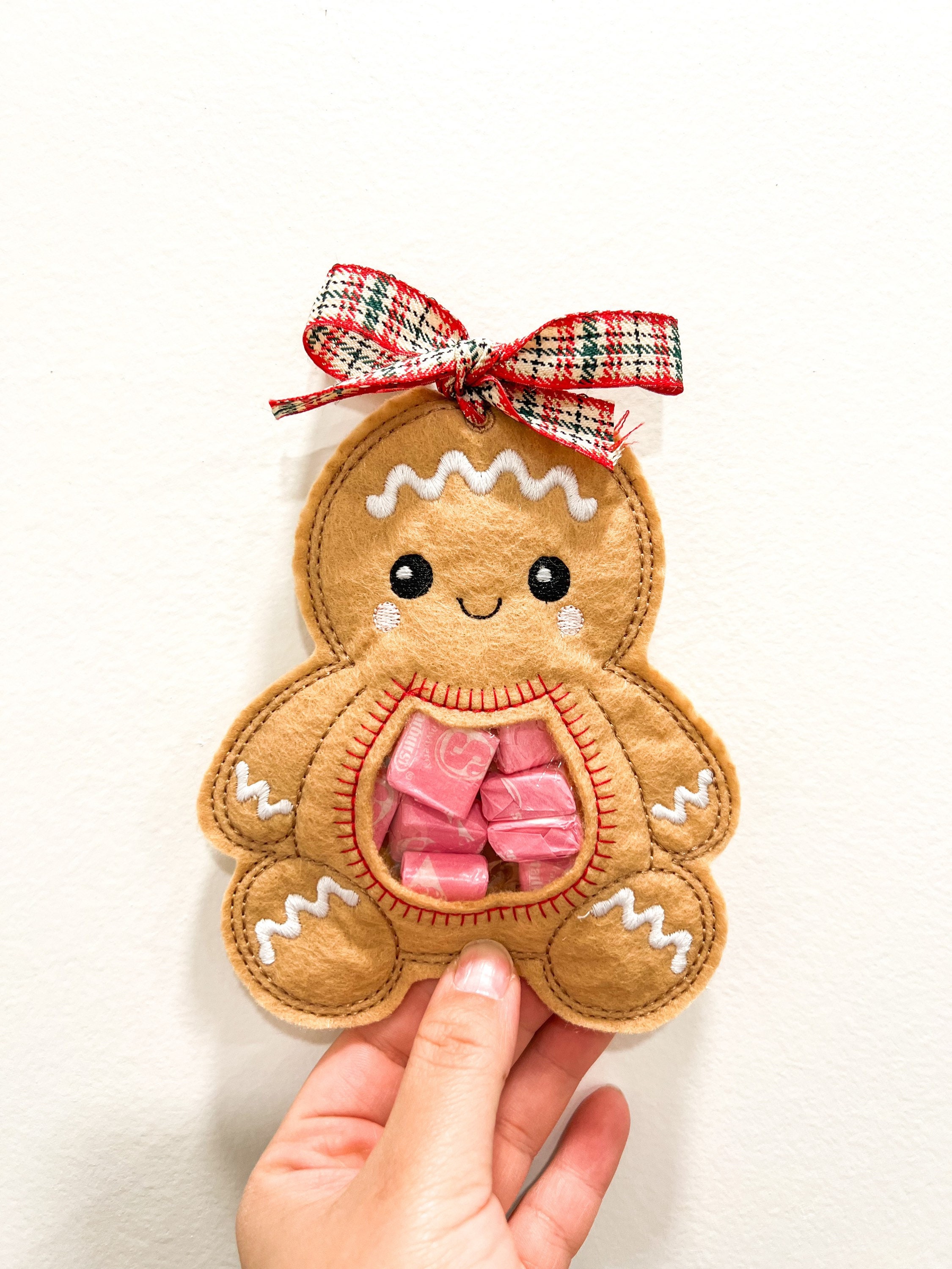 Gingerbread Man Embroidered Treat Bags - Etsy