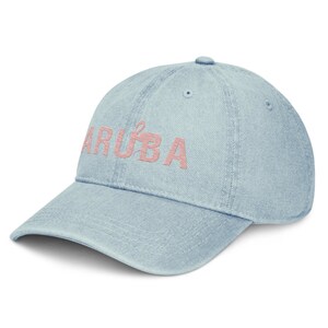 Aruba Hat, Aruba Flamingo Hat, Aruba Denim Hat, Flamingo Hat, Aruba ...