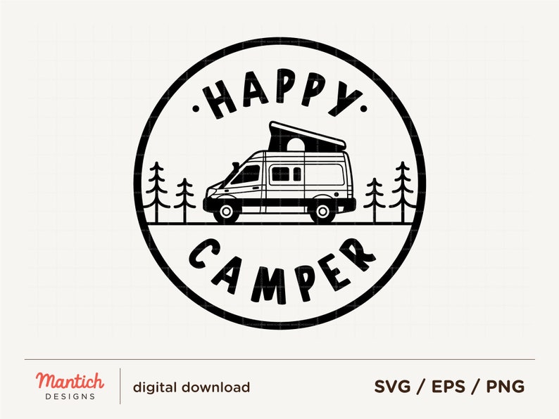 Happy Camper SVG, Happy Campers SVG, Happy Camper Van, Camper Svg ...