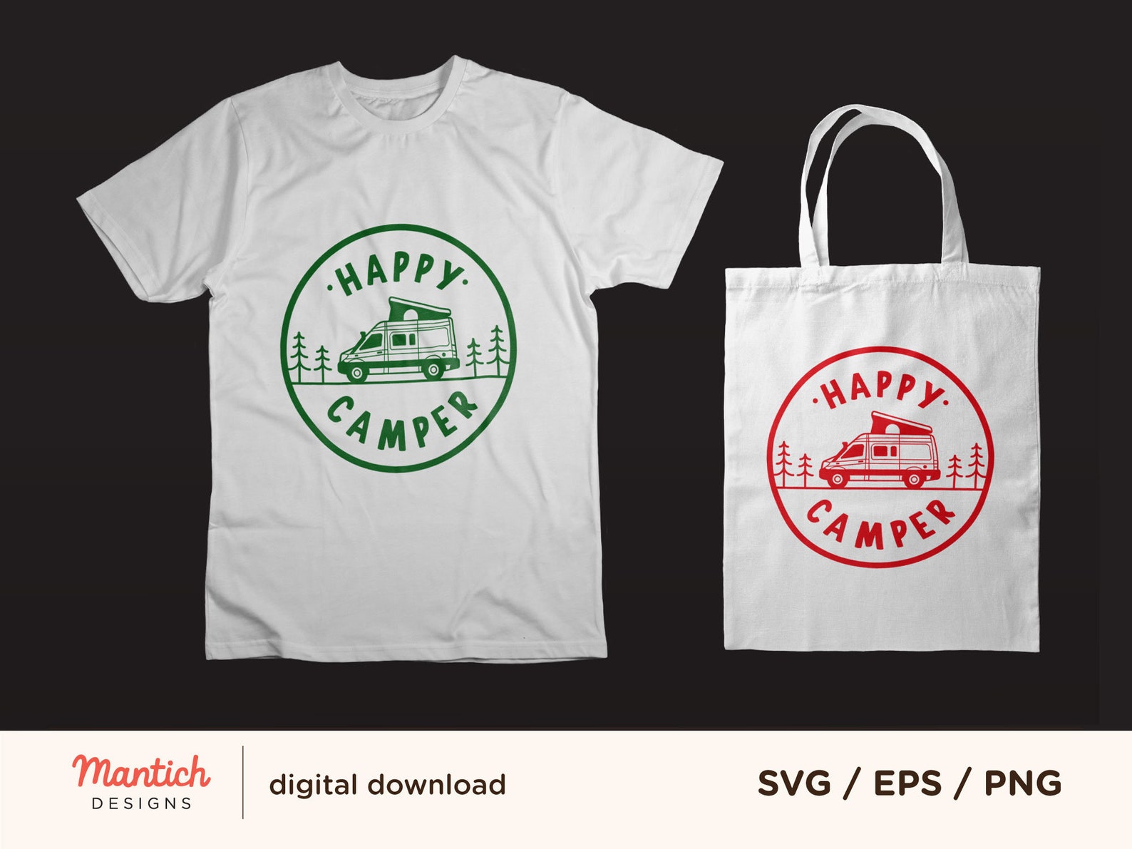 Happy Camper SVG, Happy Campers SVG, Happy Camper Van, Camper Svg ...