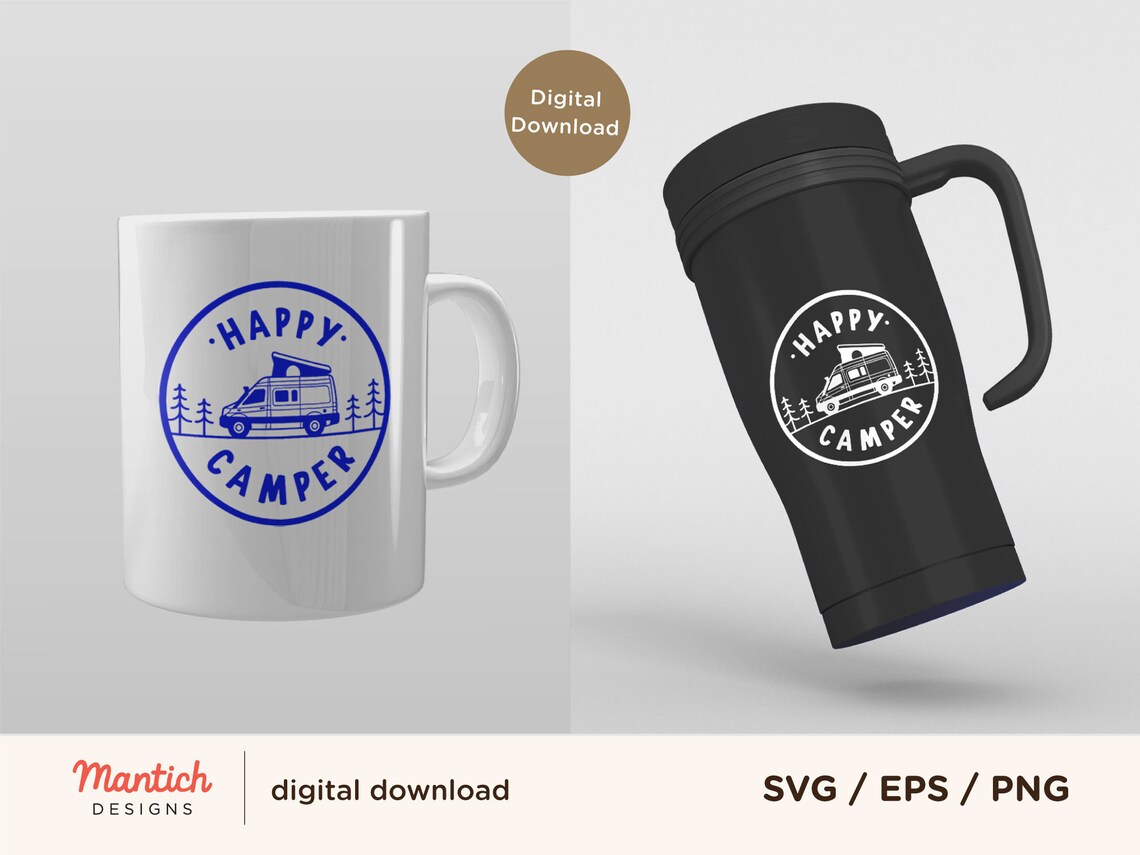Happy Camper SVG, Happy Campers SVG, Happy Camper Van, Camper Svg ...