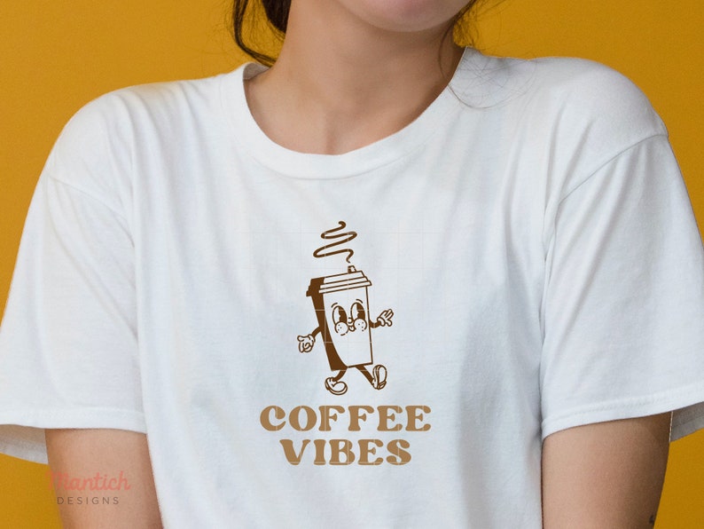 Coffee Vibes SVG PNG, Funny Coffee Mug Cartoon Svg, Caffeine Vibes Svg ...