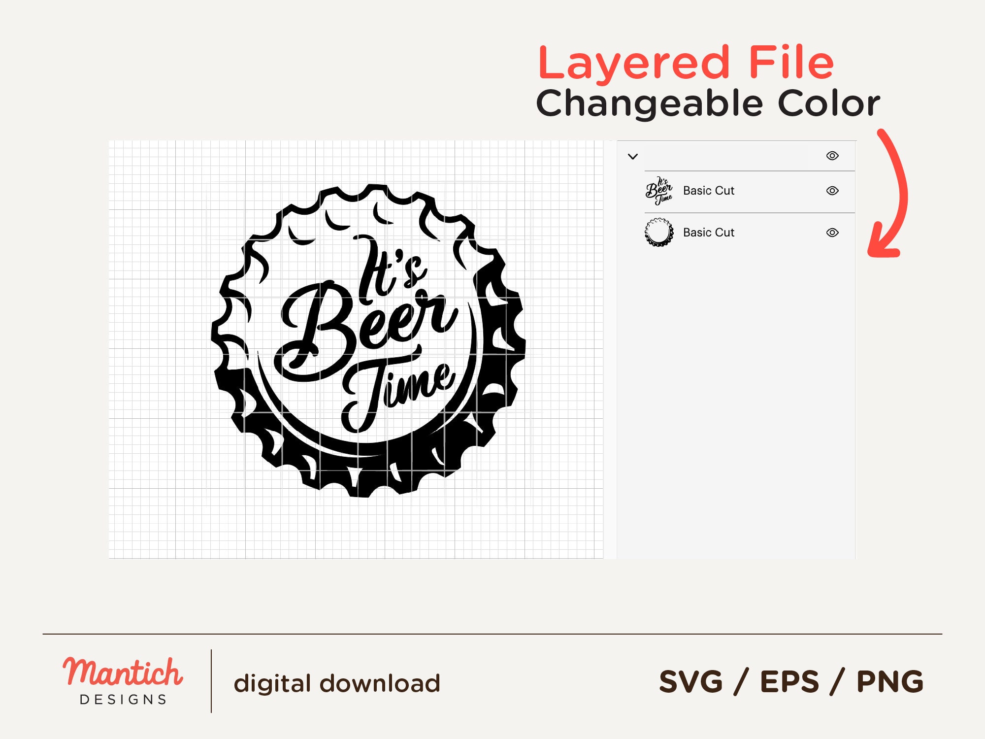 It's Beer Time Svg, Beer Lid Clipart, Beer O'clock Svg, Beer Dad Svg ...