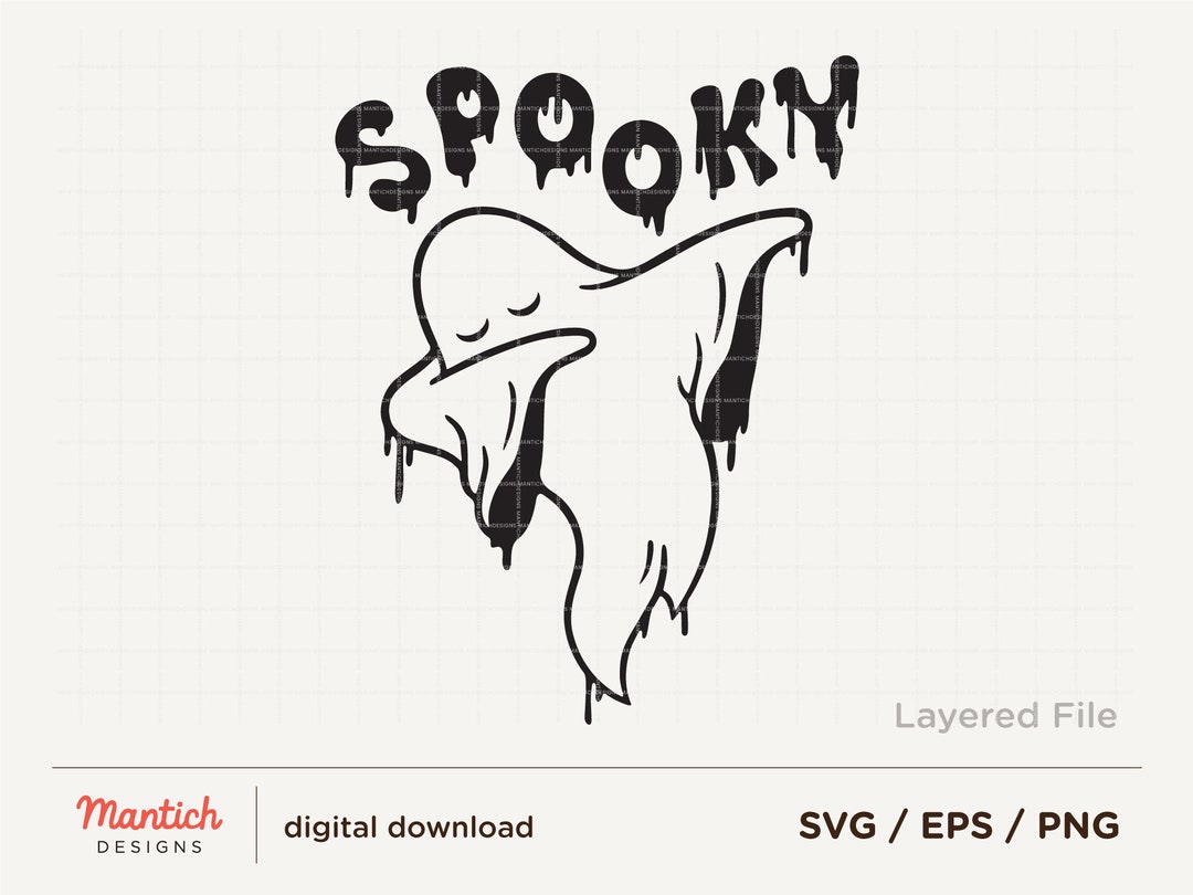 Spooky Dabbing Ghost Svg | Spooky Season Cut File | Halloween Svg ...
