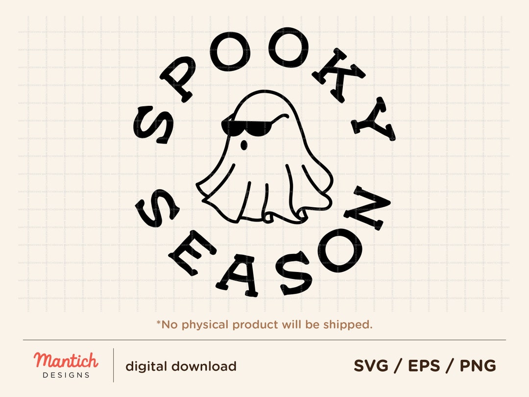 Spooky Season Png, Cute Ghost Png, Spooky Funny Ghost Svg, Halloween ...
