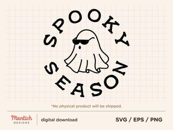 Spooky Season Png Cute Ghost Png Spooky Funny Ghost Svg - Etsy