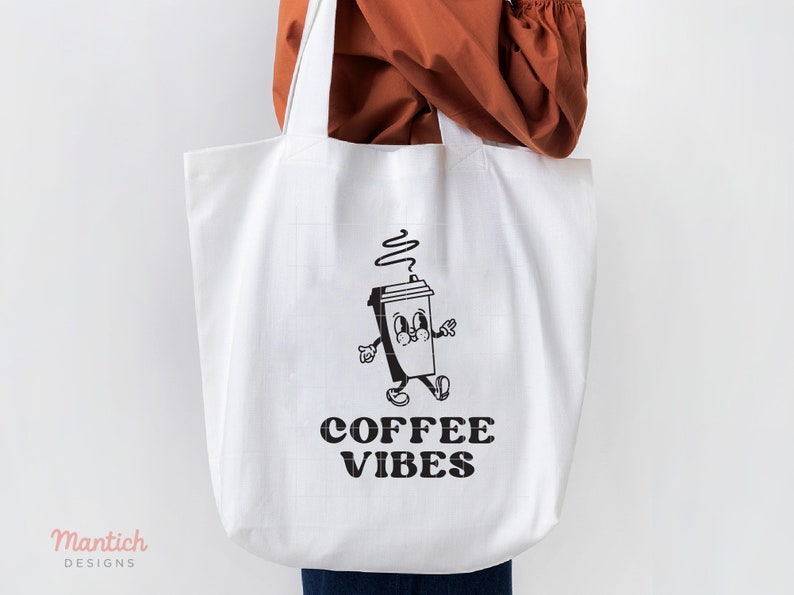 Coffee Vibes SVG PNG, Funny Coffee Mug Cartoon Svg, Caffeine Vibes Svg ...