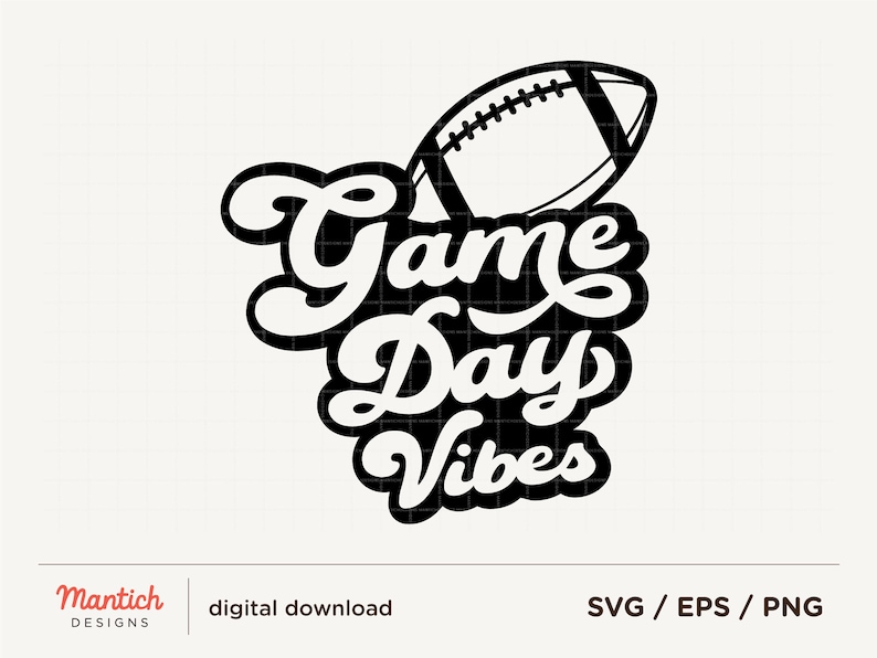 Football Game Day Vibes Svg, Football SVG, Rugby Svg Game Day Vibes SVG ...