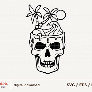 Skull Island SVG, Beach Skeleton Svg, Beach Vibes, Summer Vibes Shirt ...