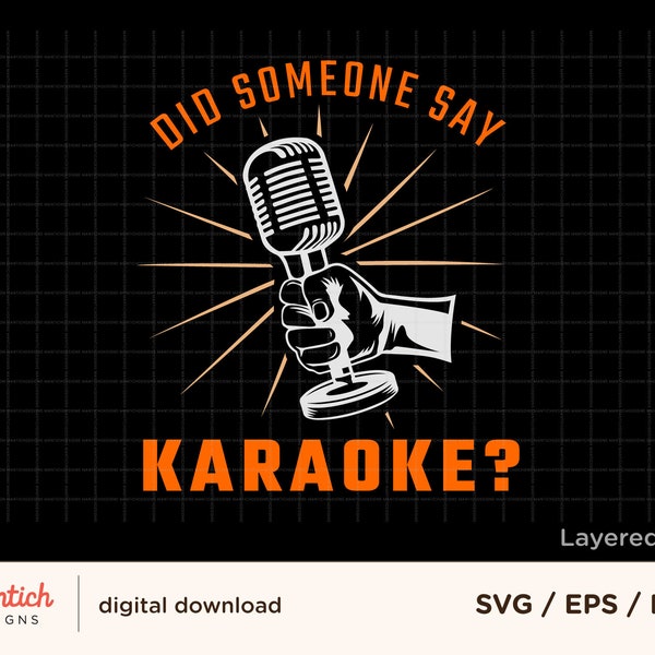 Karaoke Svg - Etsy