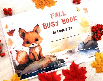 Fall Preschool Busy Book Printable. Autumn Preschool Learning Binder ...