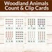 Woodland Animals Montessori Count & Clip Cards. Preschool and ...
