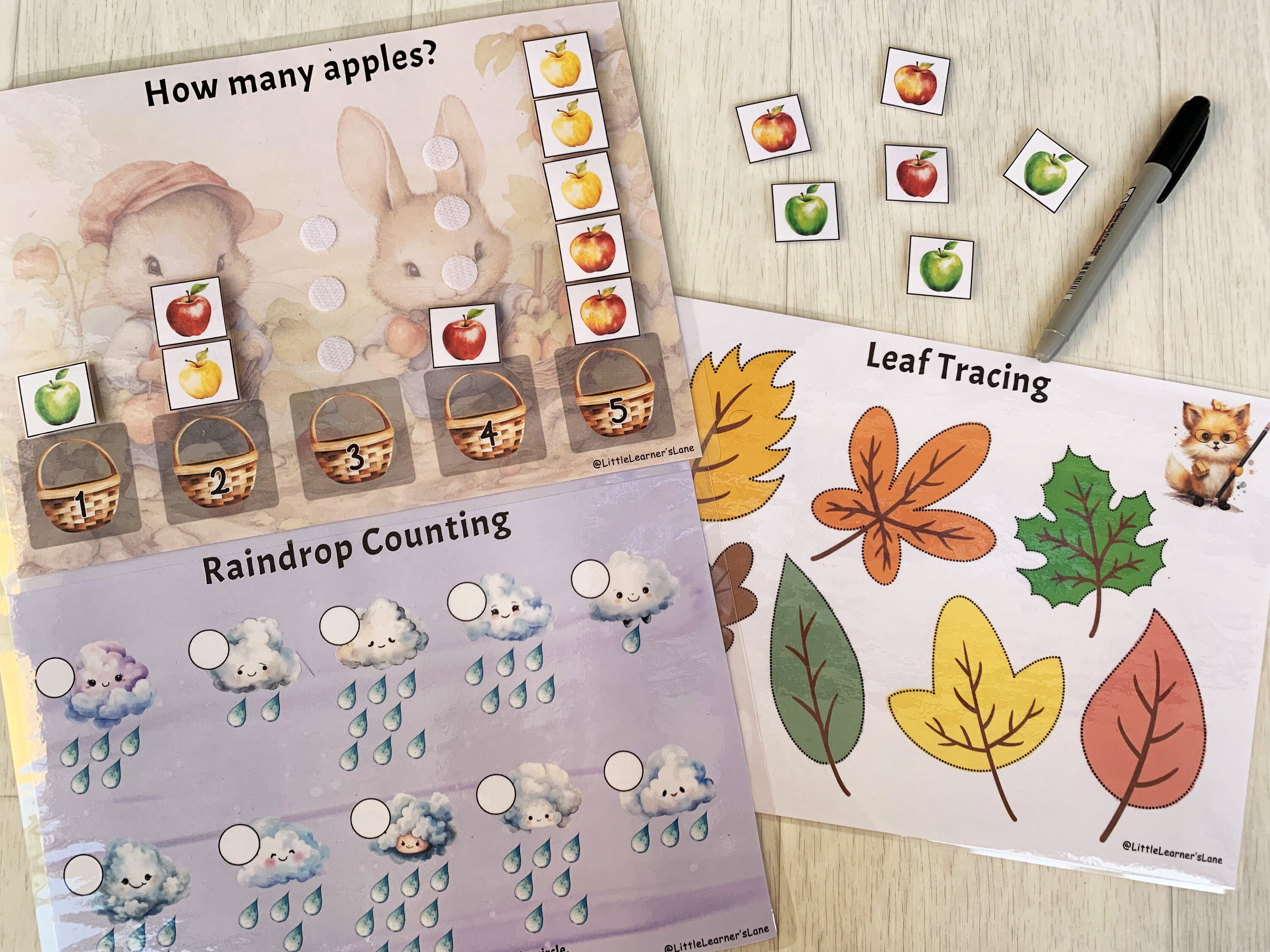 Fall Preschool Busy Book Printable. Autumn Preschool Learning Binder ...