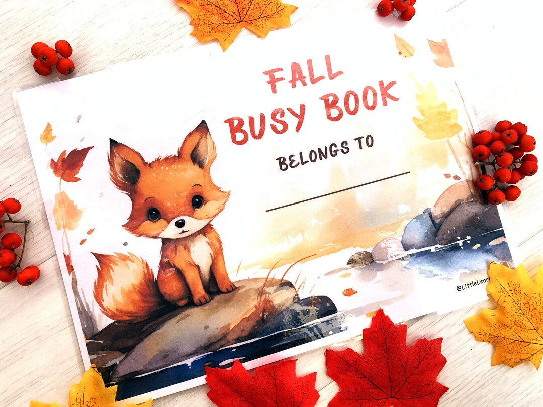 Fall Preschool Busy Book Printable. Autumn Preschool Learning Binder ...
