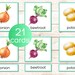 Vegetables Montessori Printable Vocabulary 3 Part Cards. Nomenclature ...
