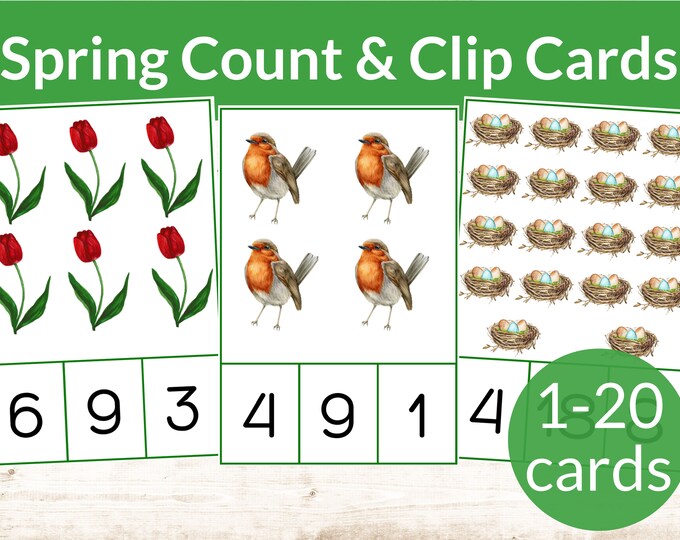 Spring-how Many, Counting Activity - Etsy Canada