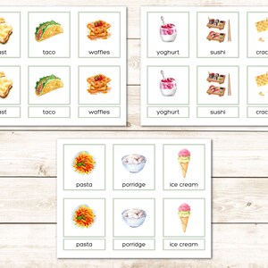 Food Groceries Montessori Printable Vocabulary 3 Part Cards ...