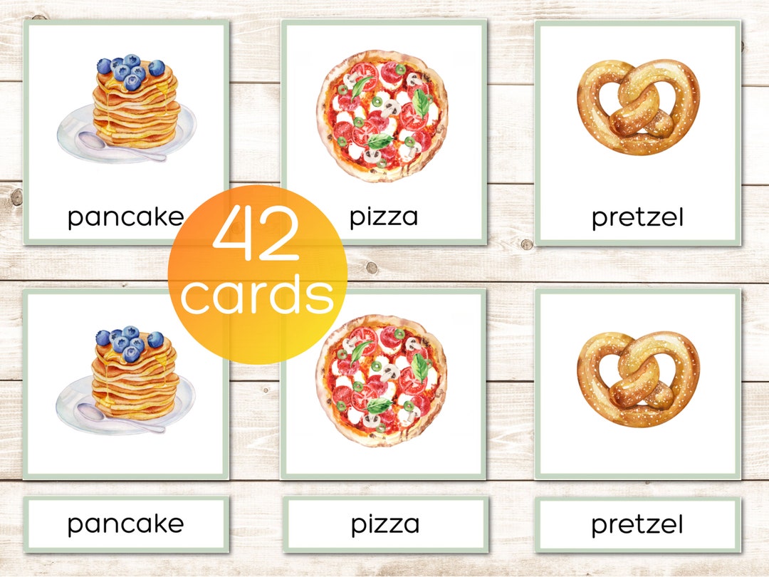 Food Groceries Montessori Printable Vocabulary 3 Part Cards ...