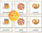 Food Groceries Montessori Printable Vocabulary 3 Part Cards. - Etsy