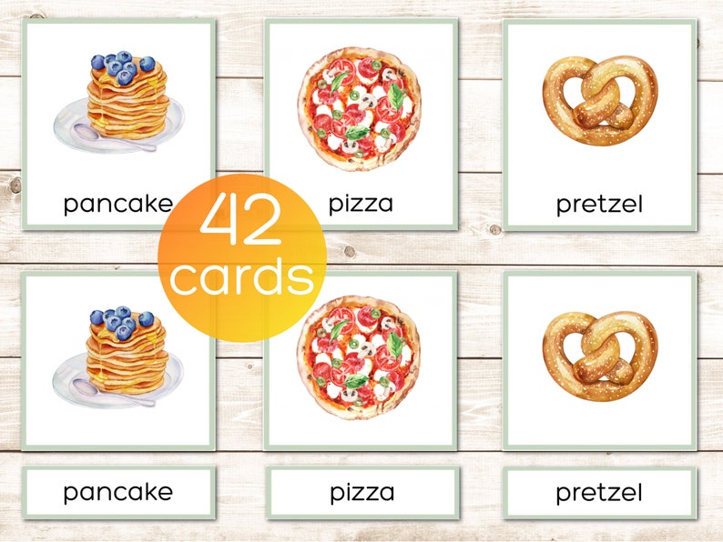 Food Groceries Montessori Printable Vocabulary 3 Part Cards ...
