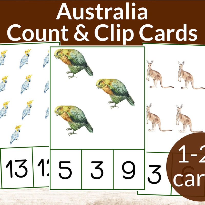 Count and Clip Cards - Etsy