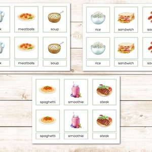 Food Groceries Montessori Printable Vocabulary 3 Part Cards ...