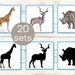 Africa Animals Montessori Shadow Cards Printable. Toddler Shadow ...