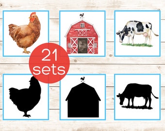 Farm Animal Matching Game Preschool Activities Printable Farm Matching ...