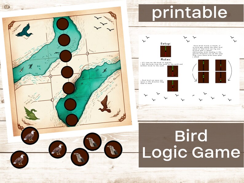 Printable Bird Logic Game for Kids, Kids Bird Activity Brain Teaser ...