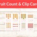 Fruit Montessori Count & Clip Cards. Preschool and Kindergarten Math ...