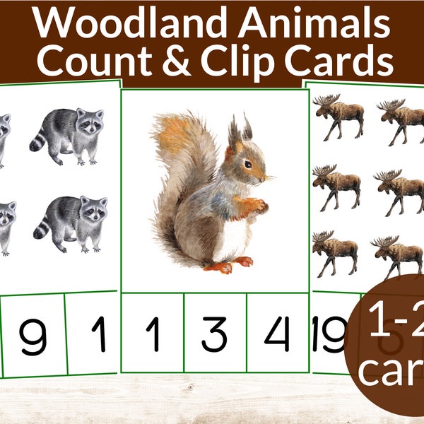 Count and Clip Cards - Etsy