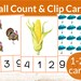 Bird Montessori Count & Clip Cards. Preschool and Kindergarten Math ...
