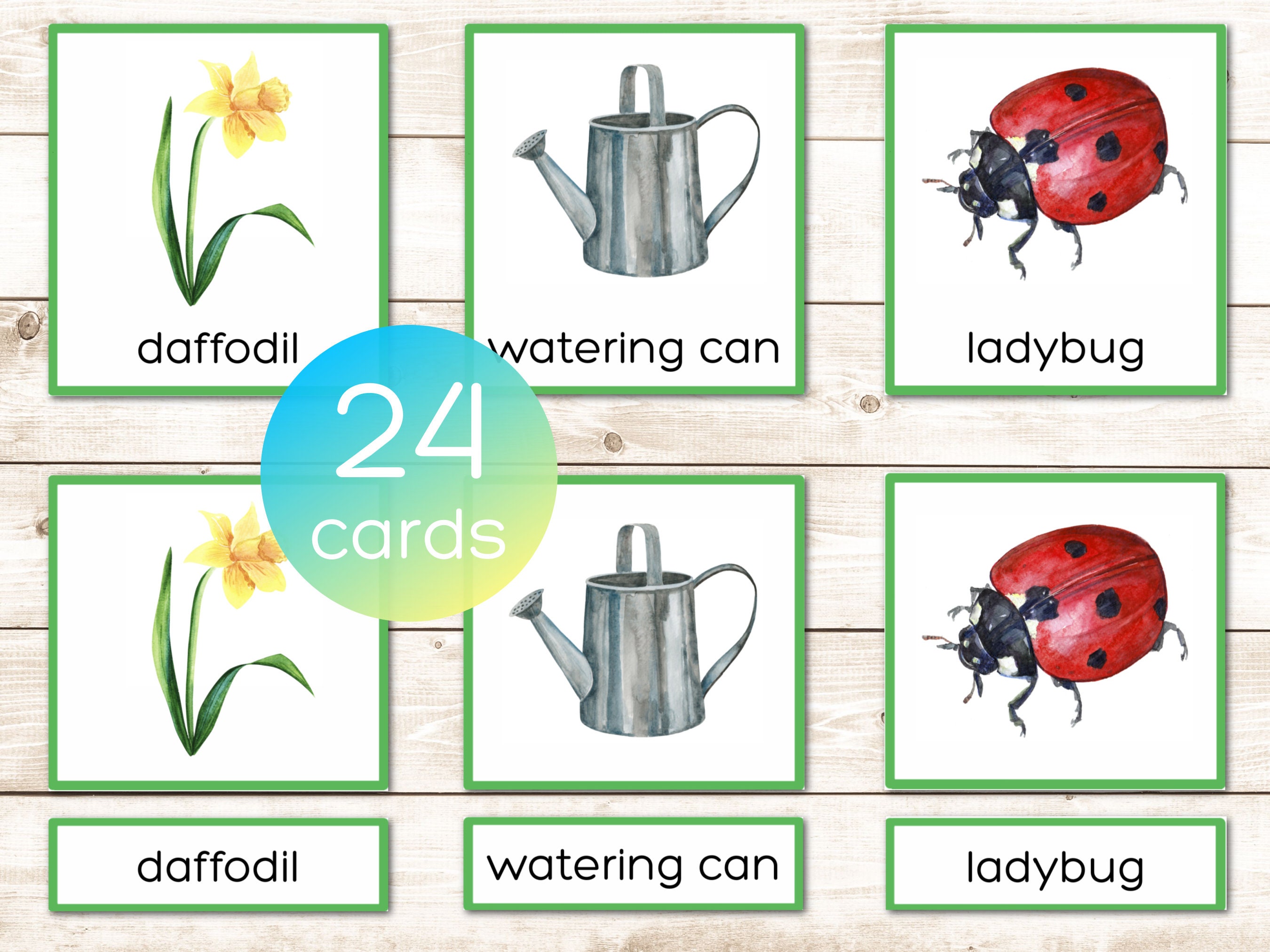 Spring Montessori Printable Vocabulary 3 Part Cards. Nomenclature Cards ...