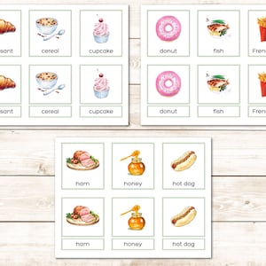 Food Groceries Montessori Printable Vocabulary 3 Part Cards ...