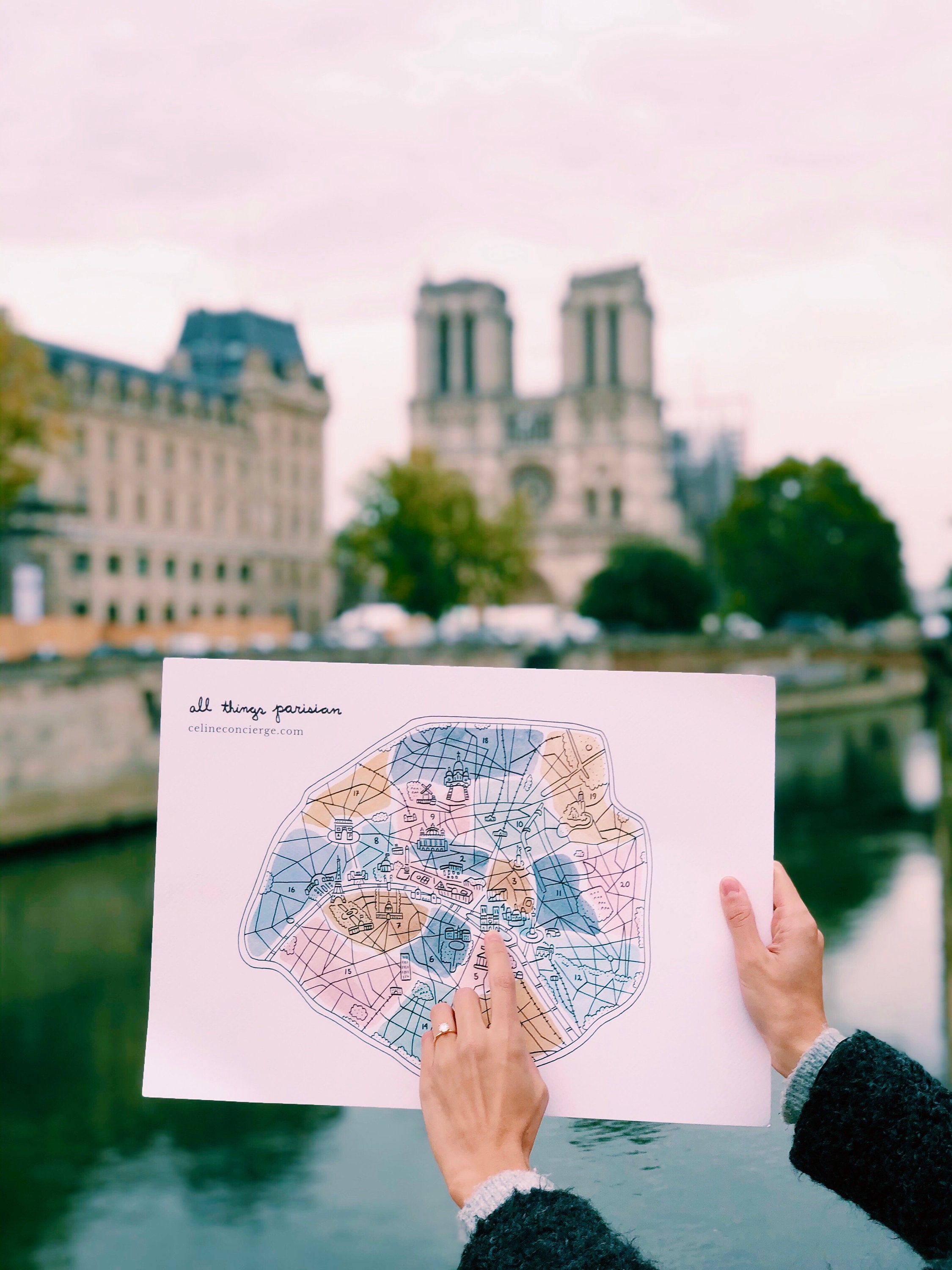 Illustrated Map of Paris Print (color)* - Etsy
