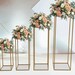 Set of 4 Gold Metal Stand, Gold Flower Stand for Wedding, Birthday ...