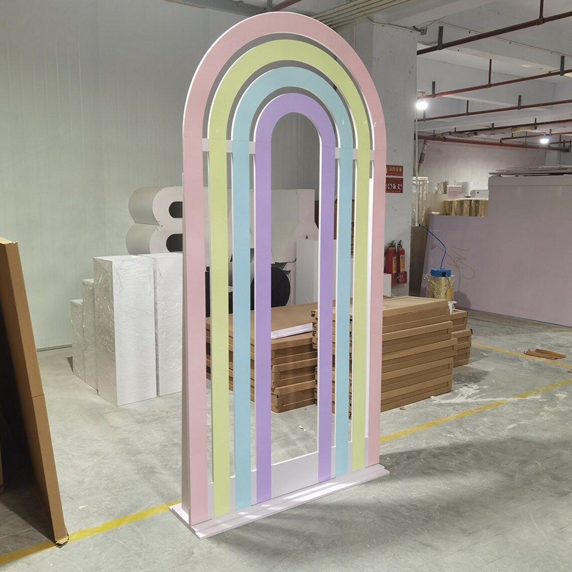Acrylic Pastel Rainbow Arched Backdrop, Arch Backdrop, Acrylic Arch ...