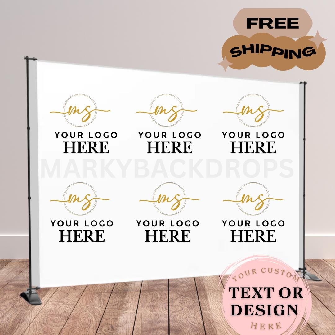 Custom Logo Step and Repeat Backddrop, Backdrop for Business, Custom ...