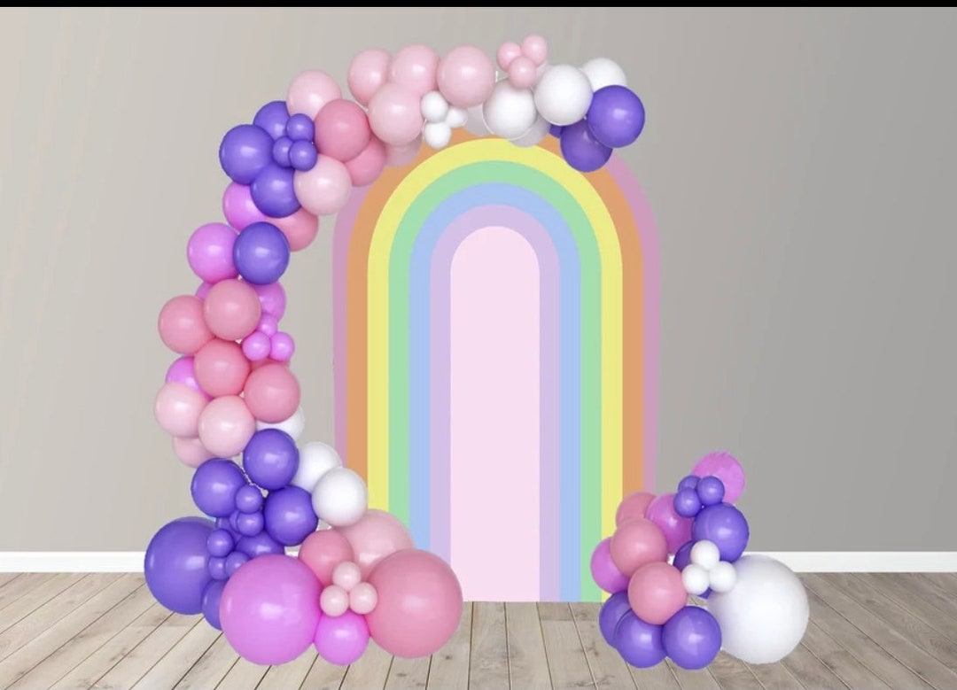 Pastel Rainbow Arched Backdrop, Arch Backdrop, Arch Backdrop Stand ...