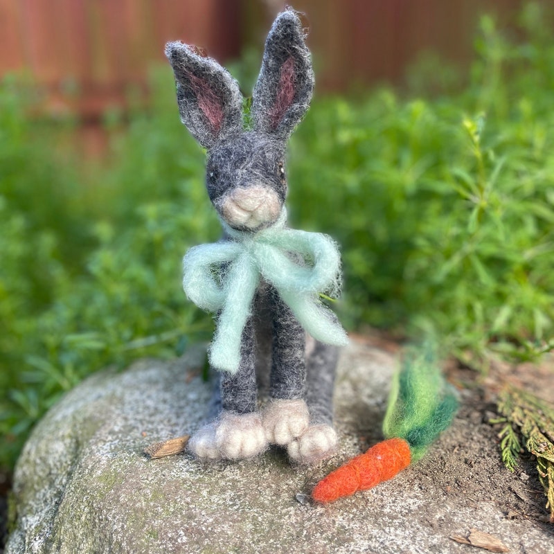 Felted Hare - Etsy