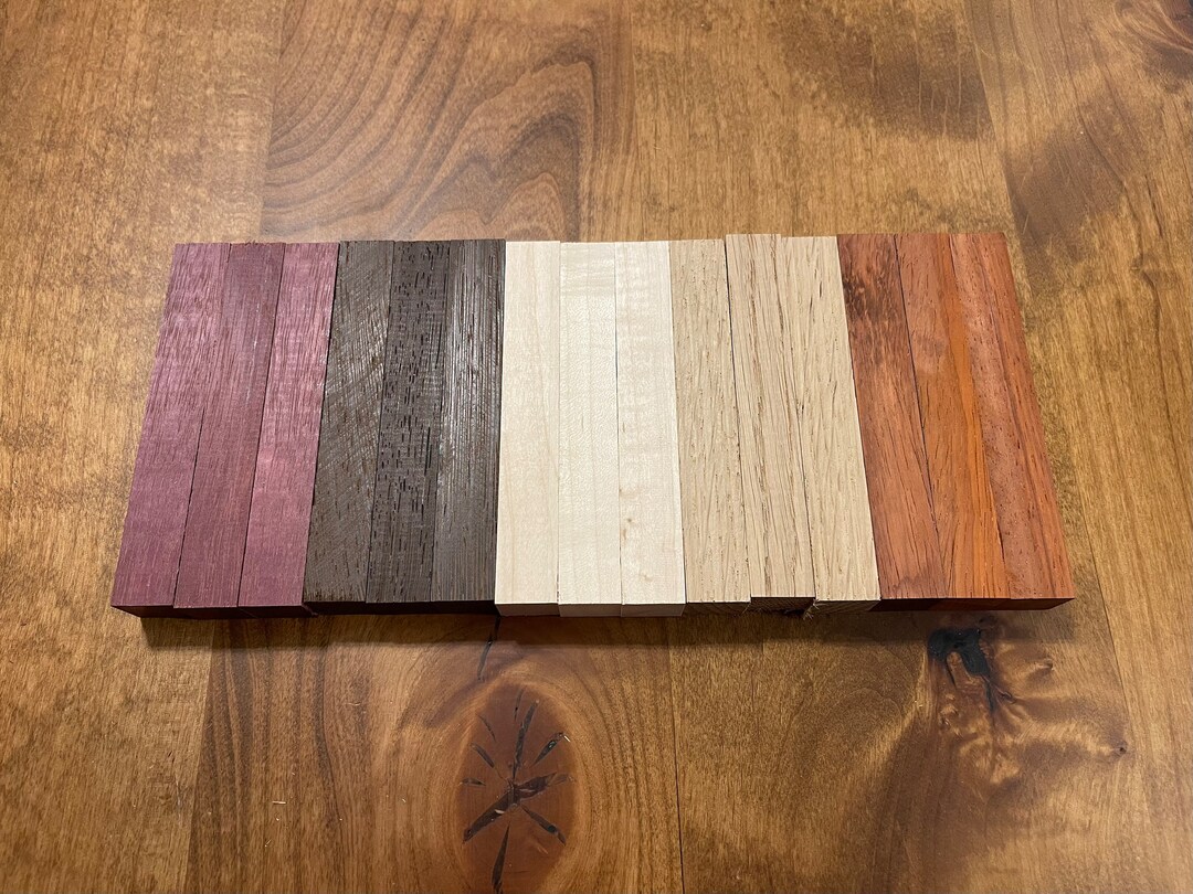 Purple Heart, Wenge, Curly Maple, Rift Sawn White Oak & Bubinga Pen ...