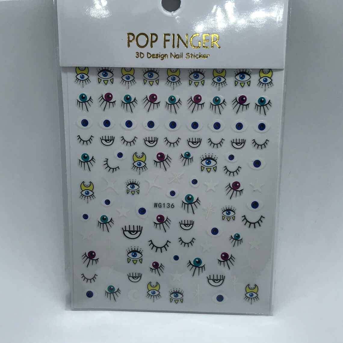 1 Sheet 3D Evil Eye Nail Stickers, Eye Nail Stickers, Evil Eye Nail ...