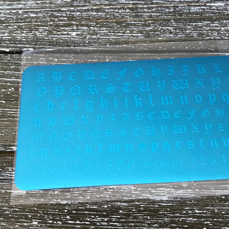 Old English Alphabet Nail Stamping Plate Nail Art Stamping - Etsy