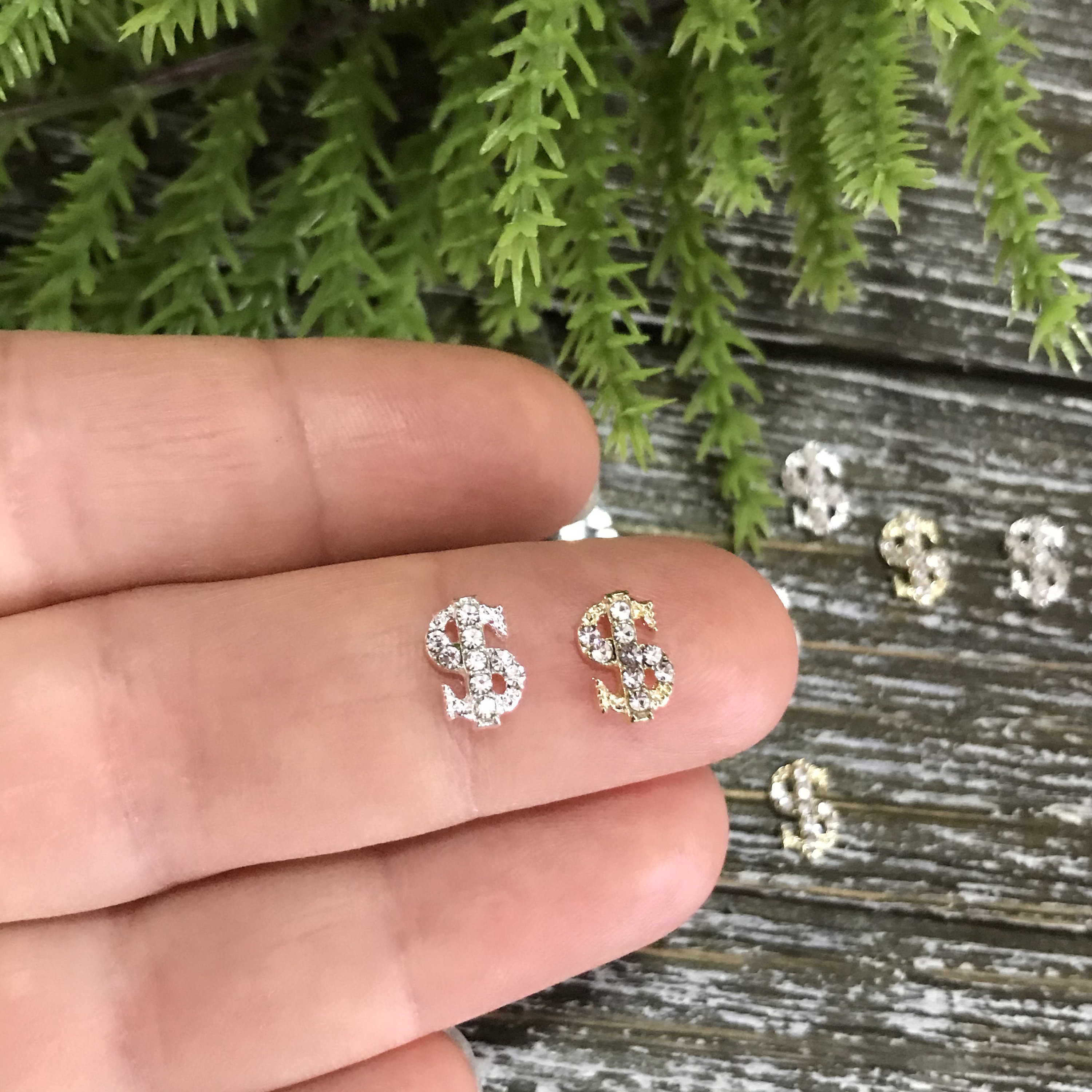 4 Pcs 3D Dollar Sign Metal Nail Charms Dollar Sign Nail Art - Etsy