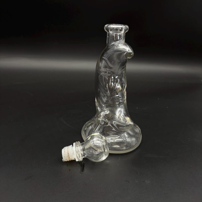 Vintage Crescent Moon With Face Figural Glass Decanter Bottle With ...