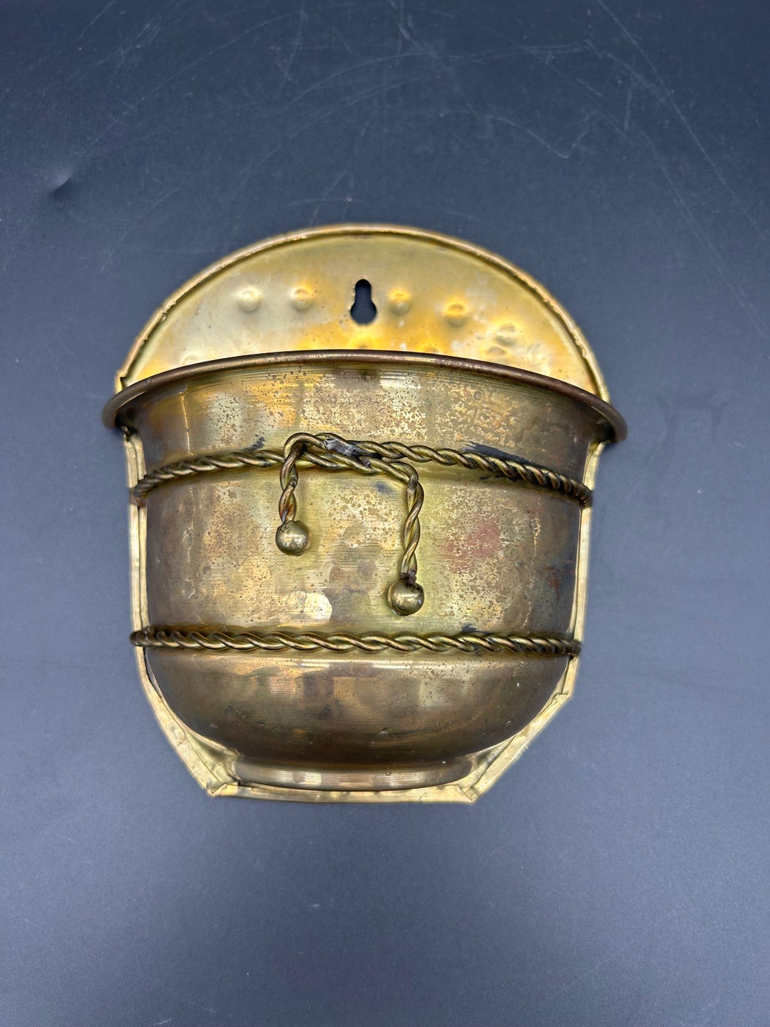 Vintage Solid Brass Wall Pocket Metal Wall Pocket - Etsy